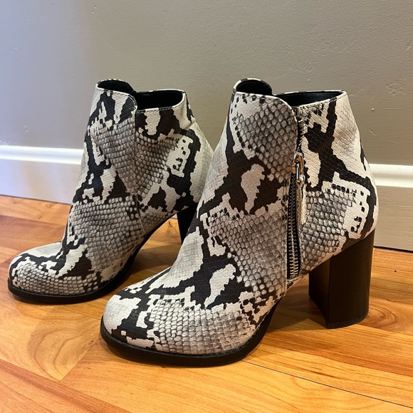 Aldo | Shoes | Aldo Snake Print 3 Inch Booties | Poshmark